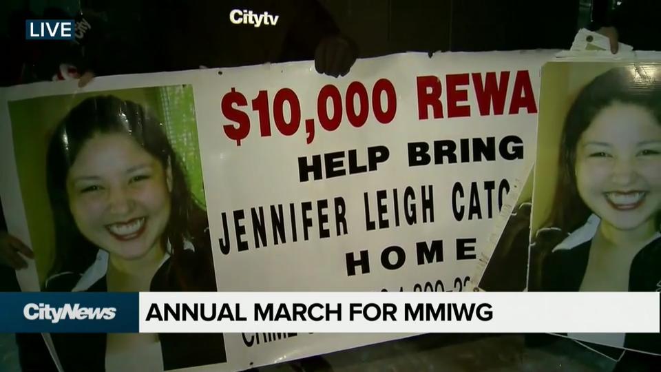 Dozens gather to march in support of MMIWG