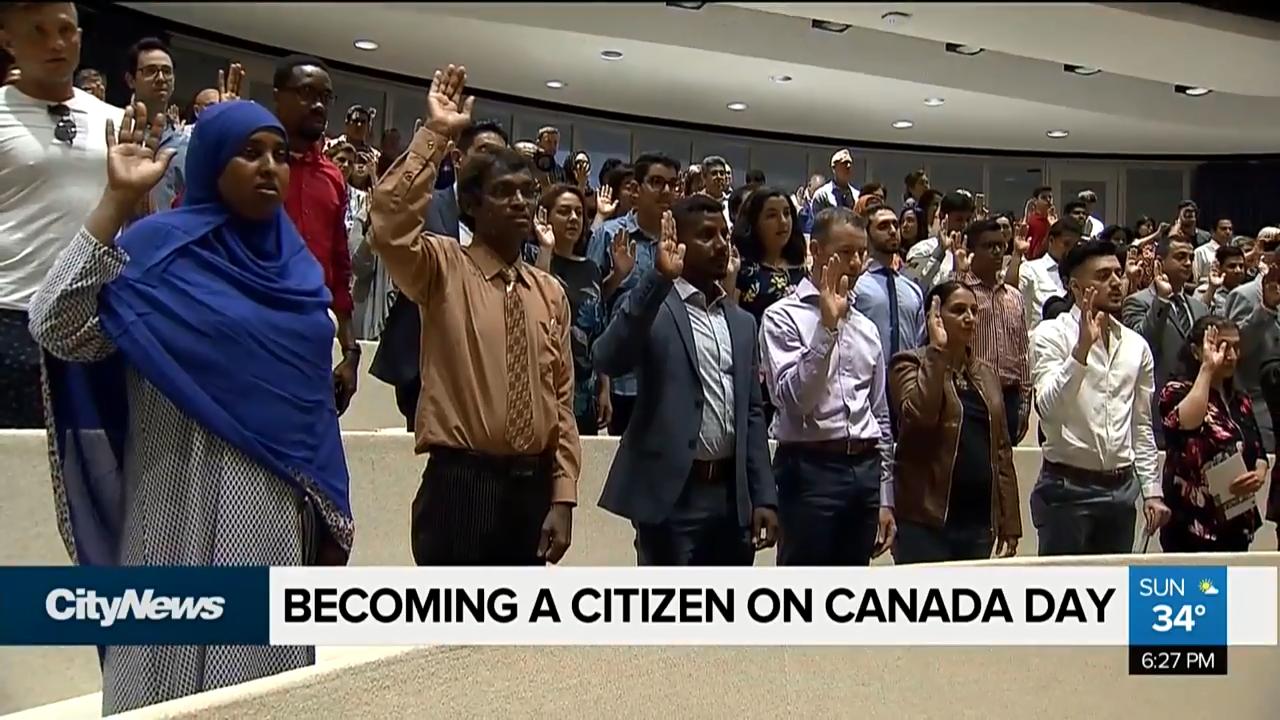 New Canadian citizens sworn in on Canada Day