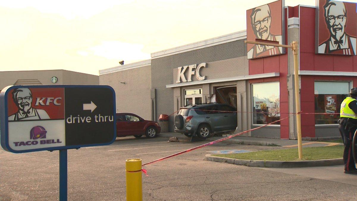 Vehicle crashes into KFC; elderly woman left with serious injuries ...