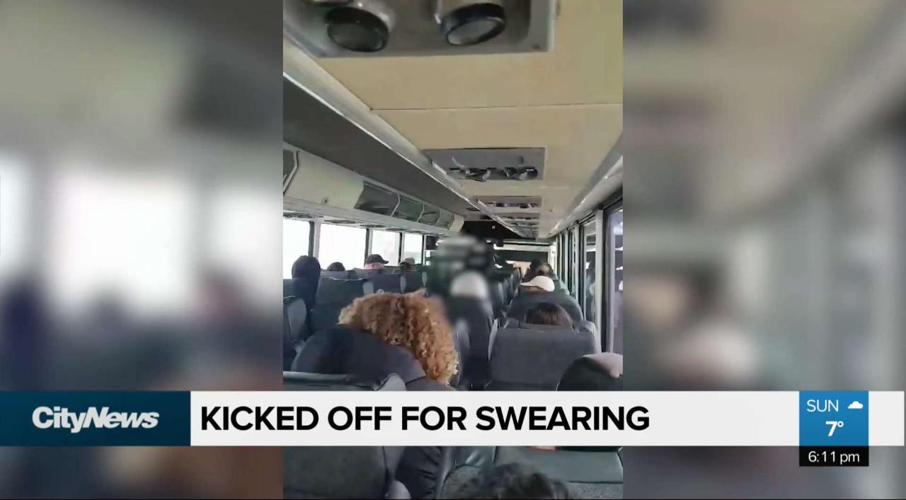Couple allegedly kicked off a bus for using the f-word