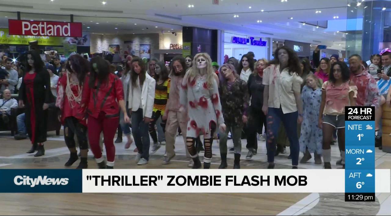 Thriller zombie flash mob