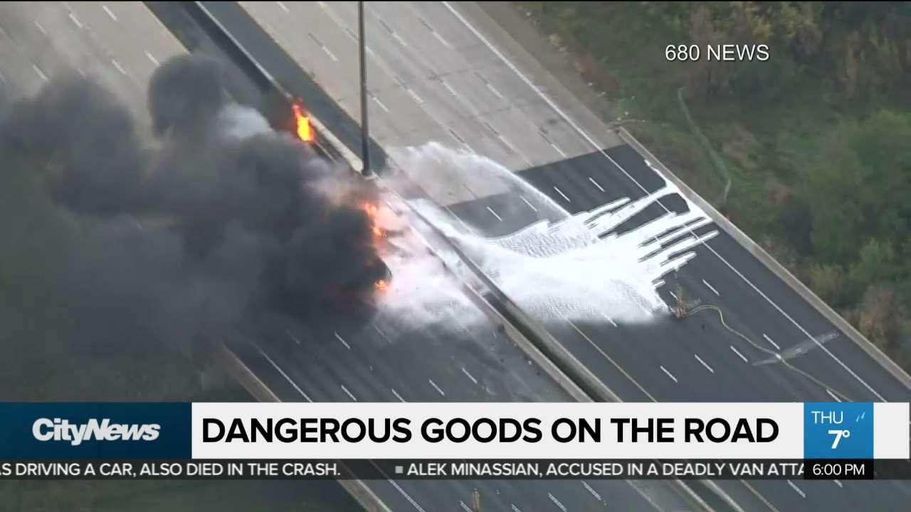 Dangerous goods in spotlight after deadly 407 crash