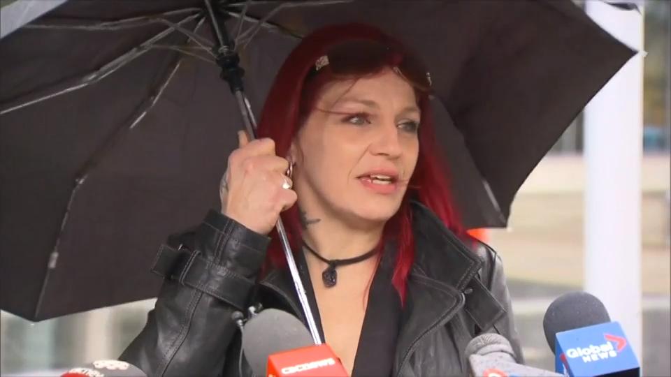 Rori Hache's mother speaks outside Oshawa courthouse