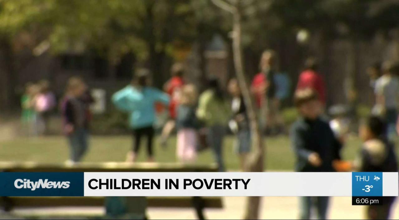 Over a million of Canada’s children live in poverty
