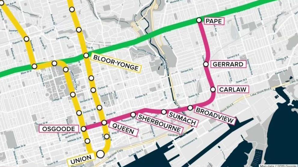 Toronto subway relief line on the fast track