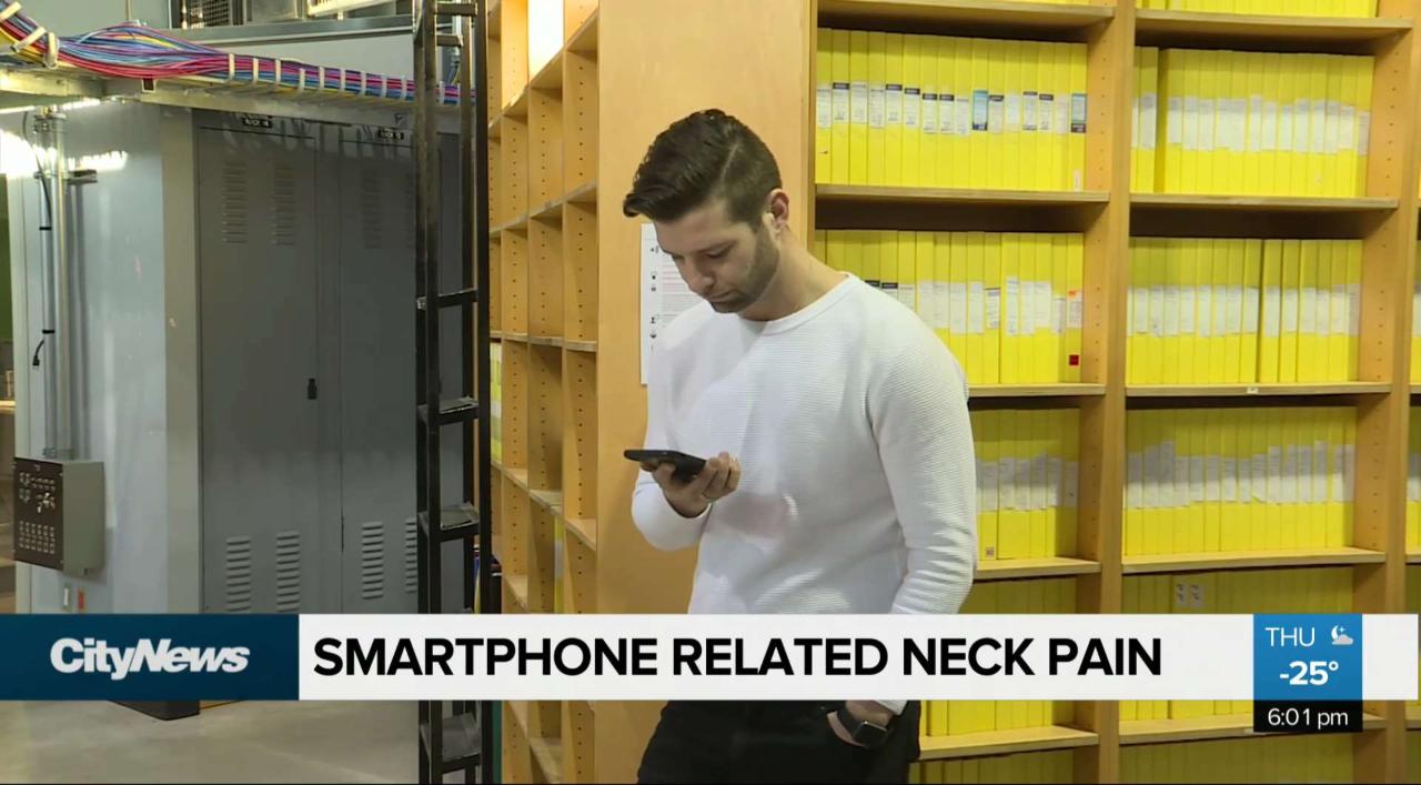 Smartphones can be a pain in the neck