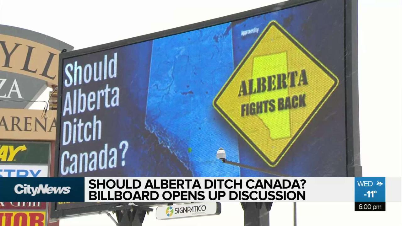 Alberta Separatism messages popping up on billboards