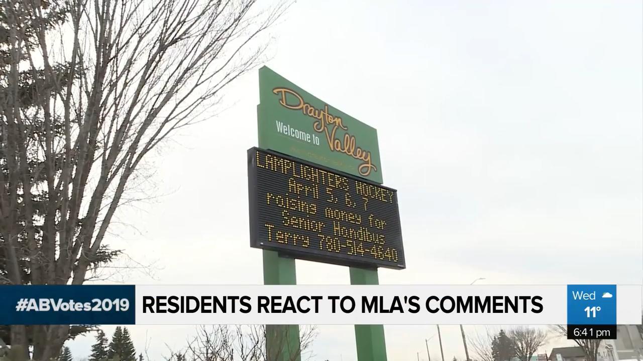 Drayton Valley Residents React To Mlas Comments Video Citynews