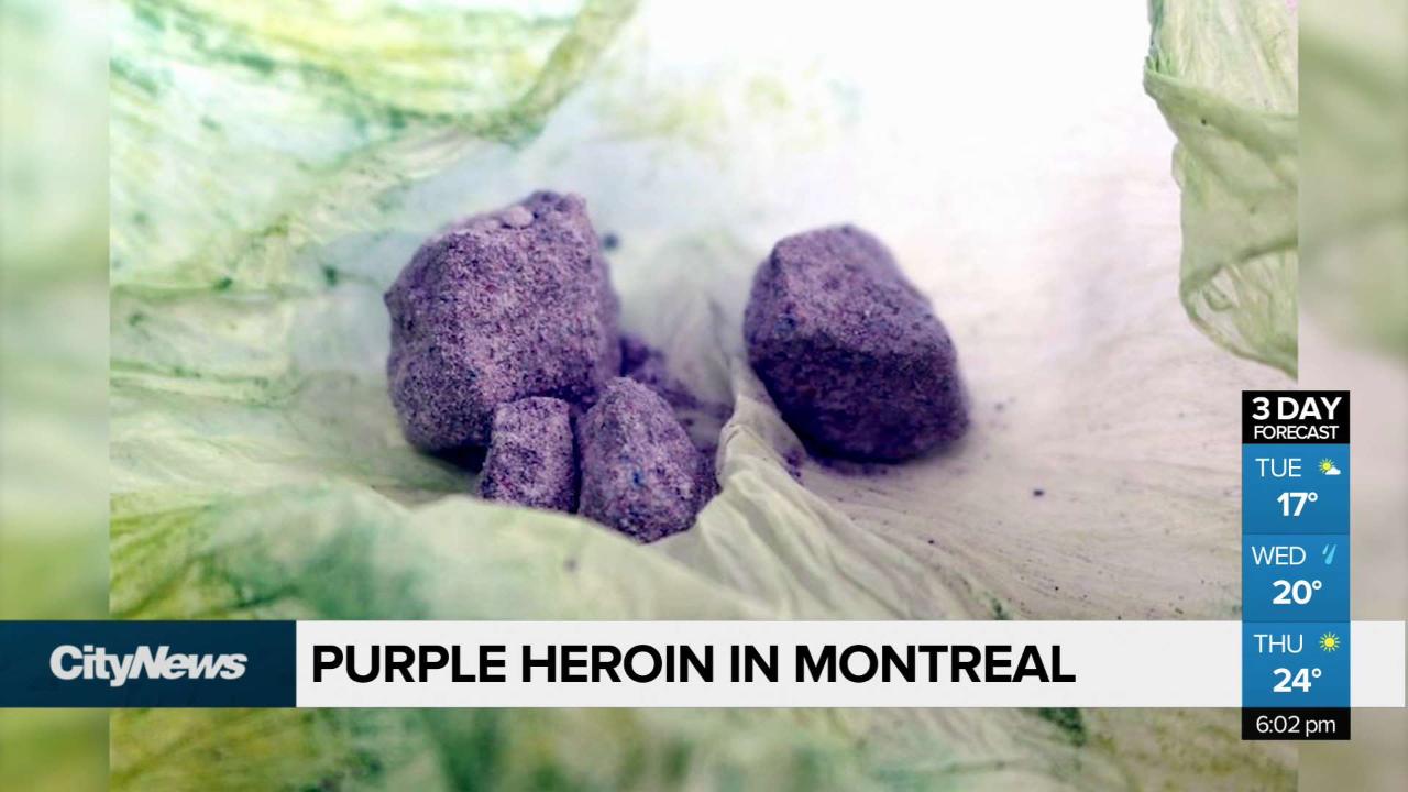 Purple heroin in Montreal