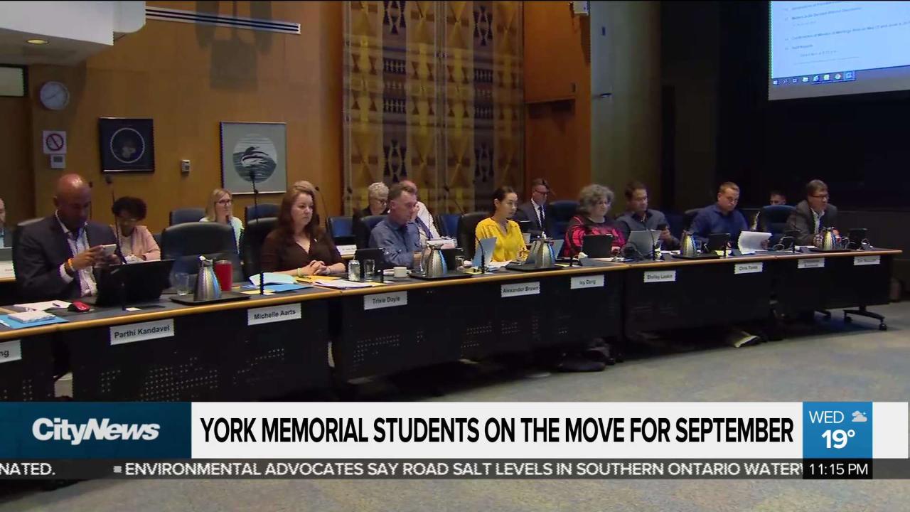 York Memorial Students moving to Scarlett Heights building