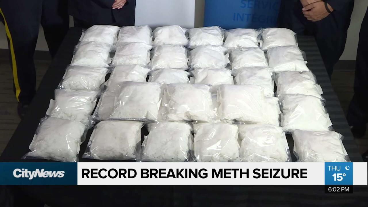 Record breaking meth seizure at AB border crossing - Video - CityNews ...
