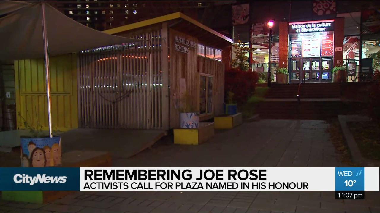 Activists call for a plaza named after Joe Rose