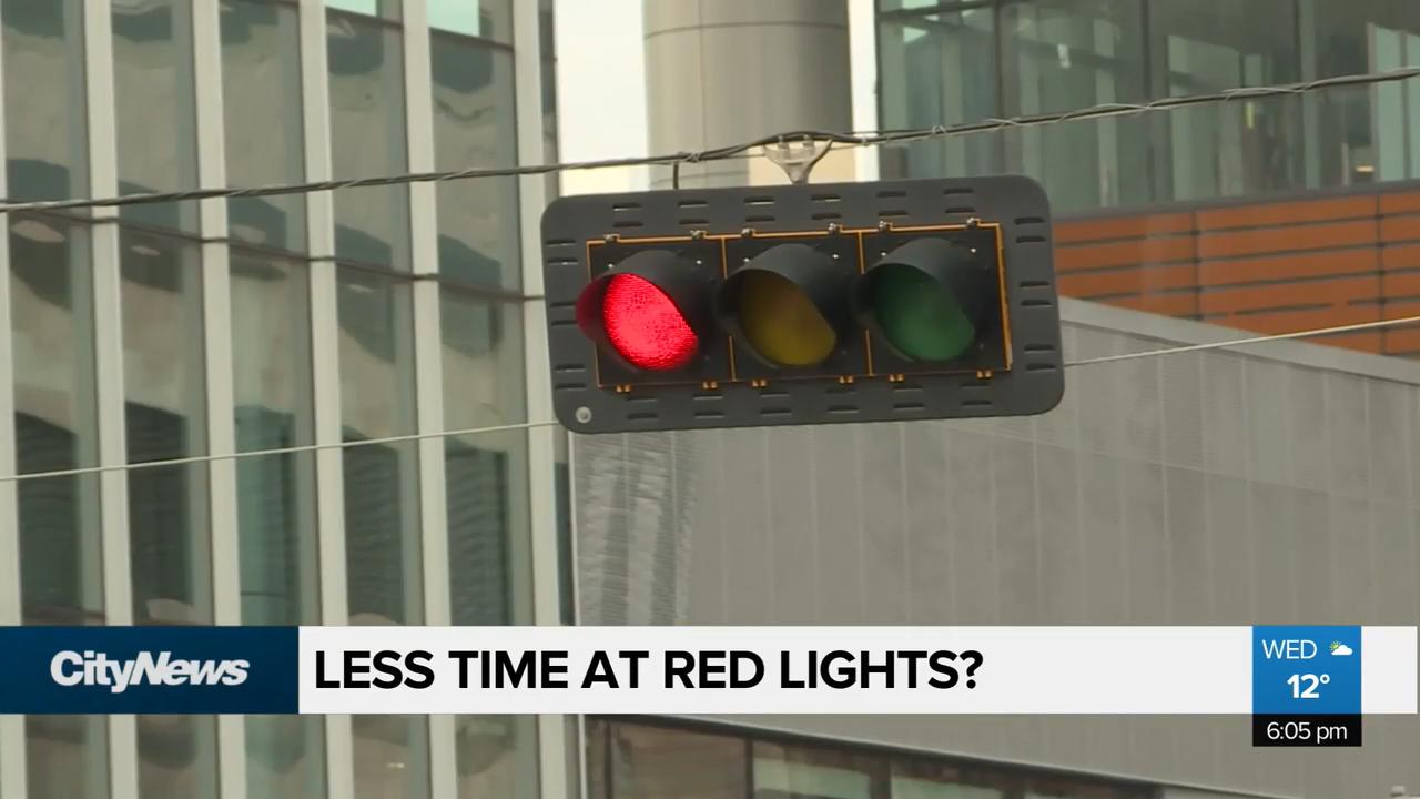 Less time at red lights? Edmonton testing new signaling - Video ...
