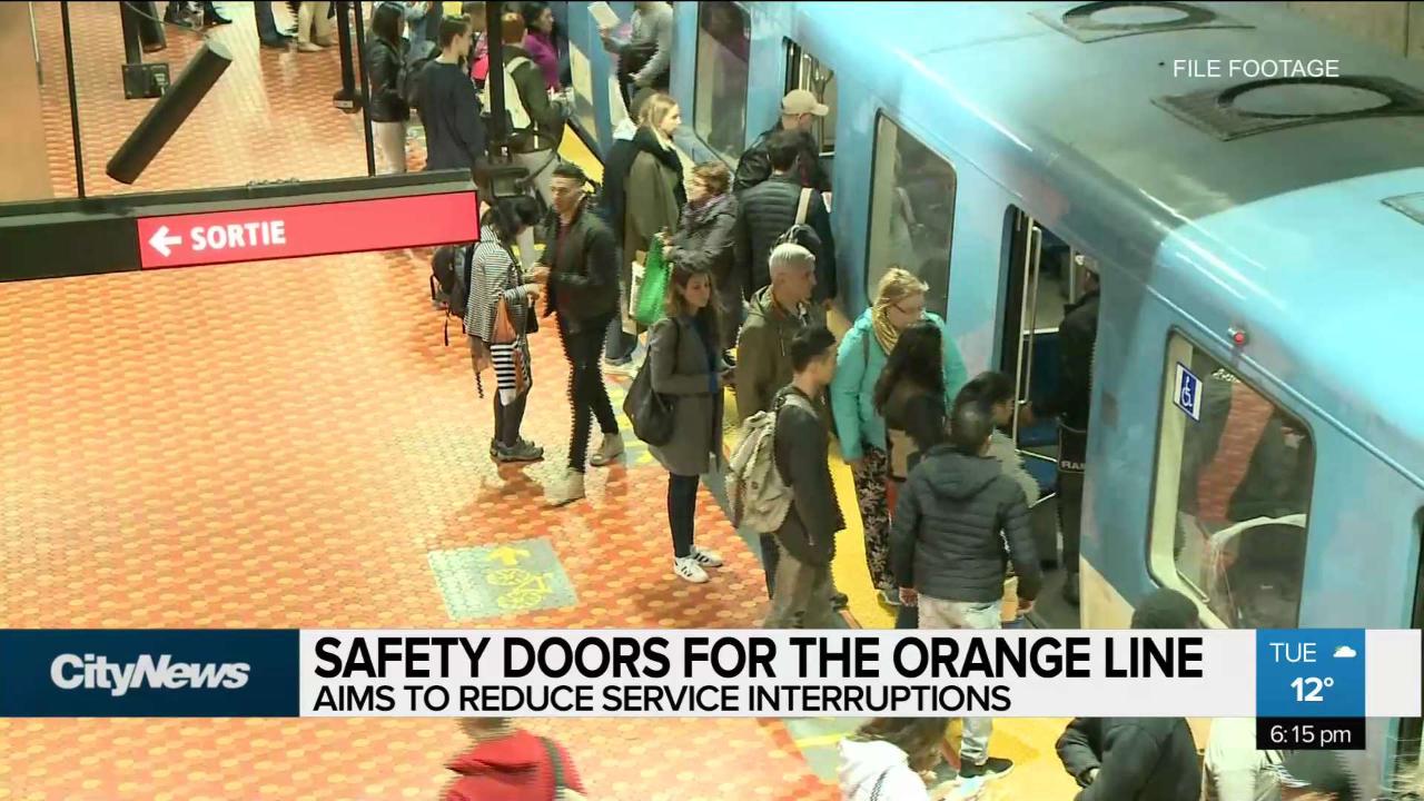 New safety doors for STM’s orange line