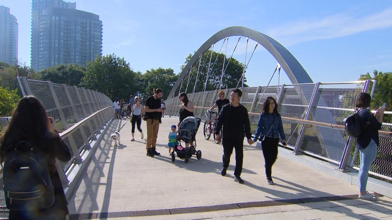 Garrison Crossing pedestrian bridge officially opens