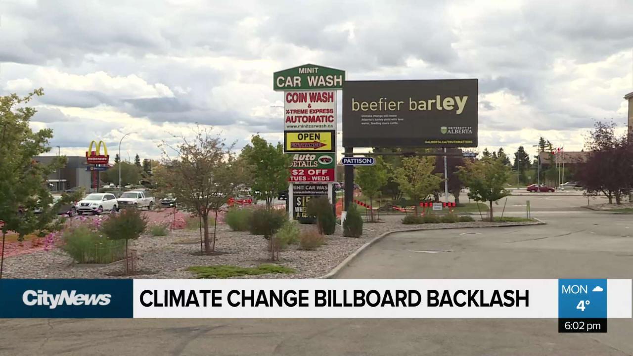 Climate change billboard backlash - CityNews Calgary
