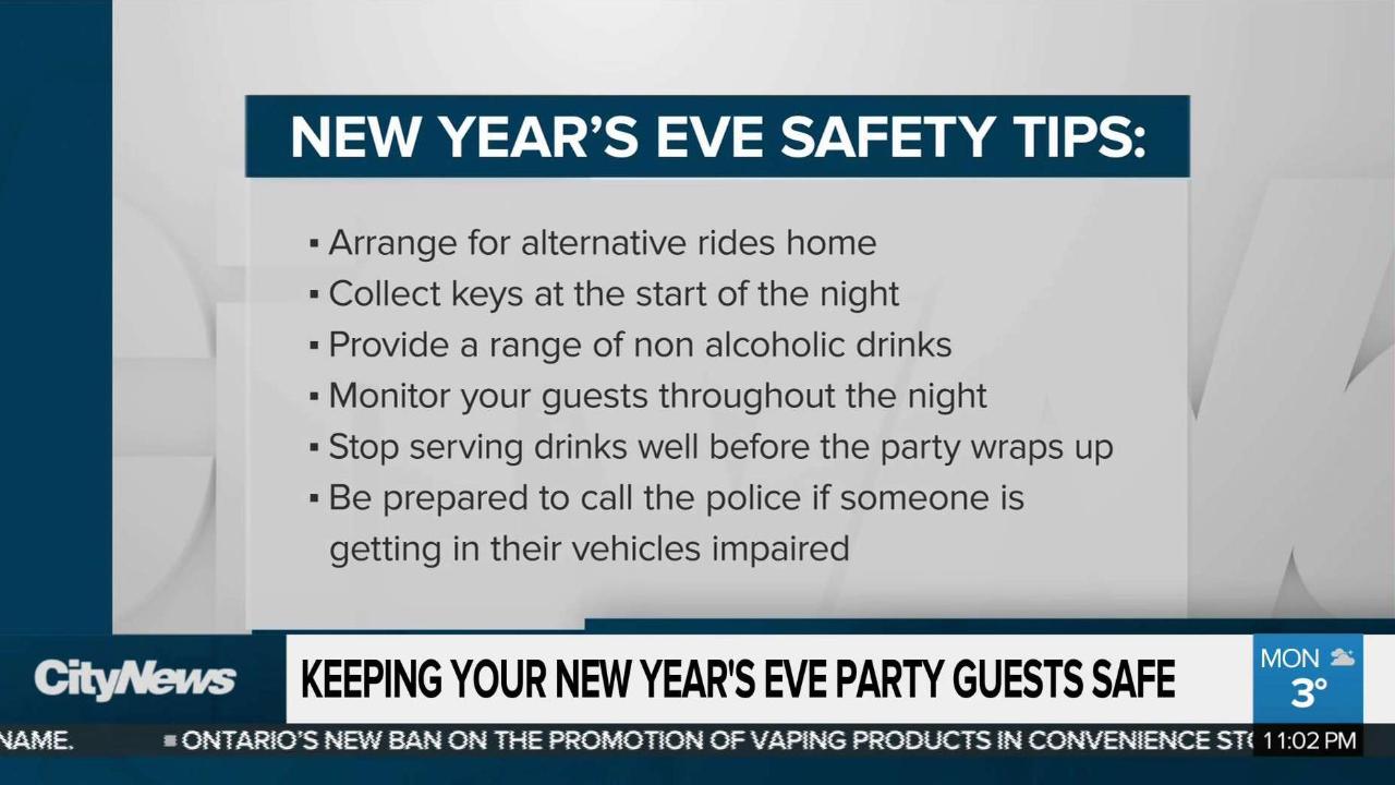 Keeping your New Year's Eve party guests safe