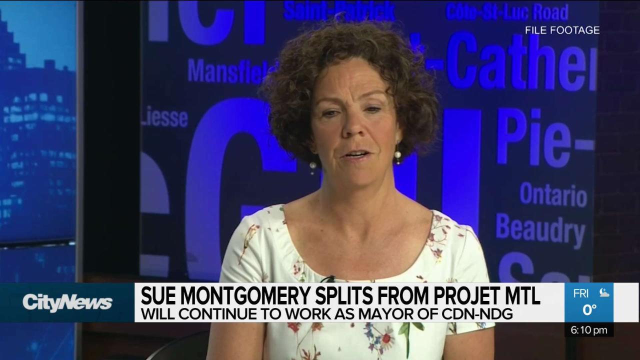 Sue Montgomery removed from Projet Montreal