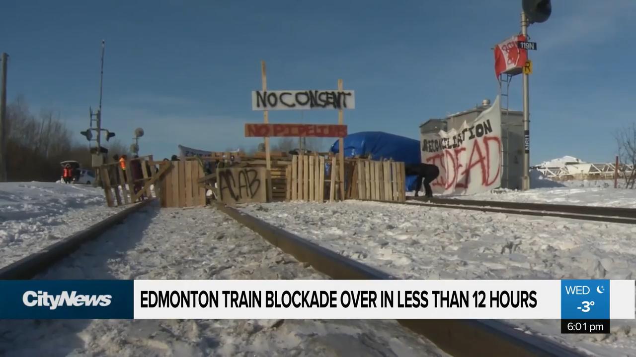 Edmonton rail blockade ends in less than 12 hours - Video - CityNews ...