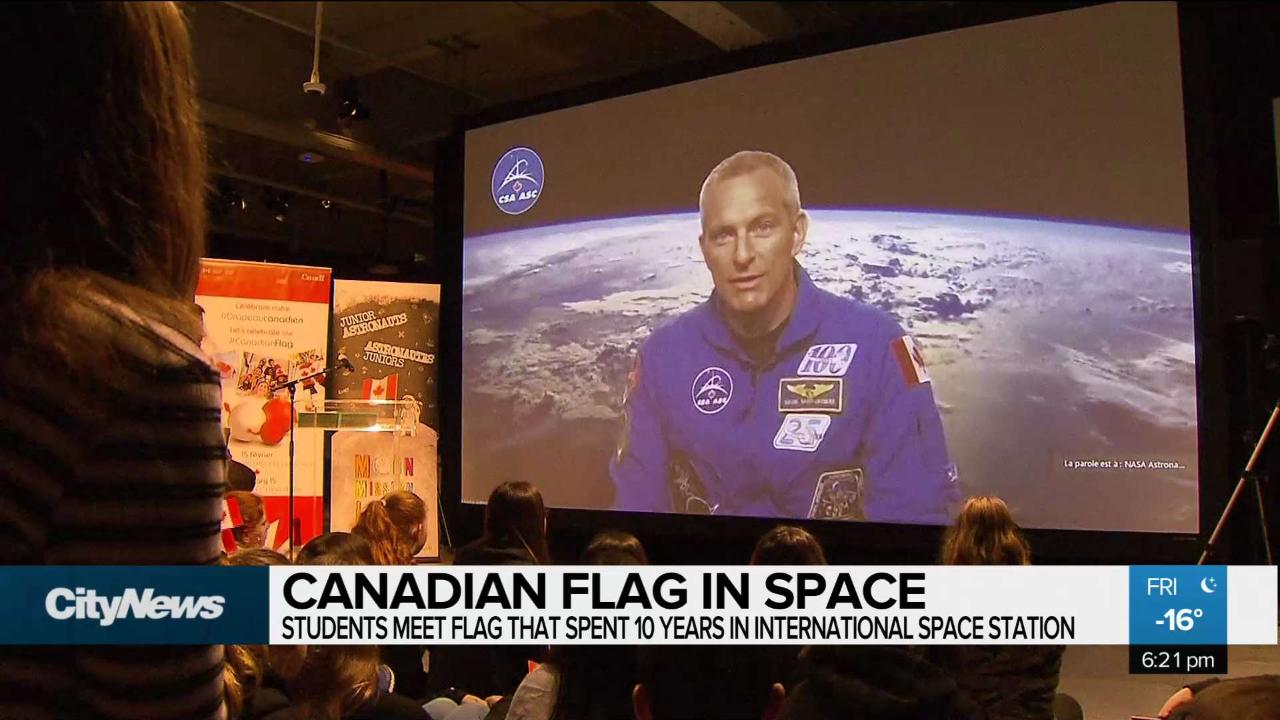 Canadian flag back from space