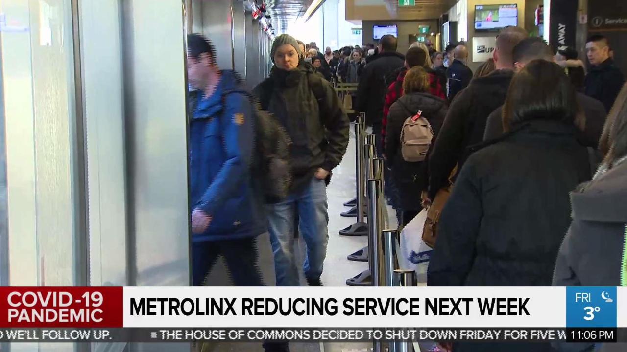 Metrolinx reducing service