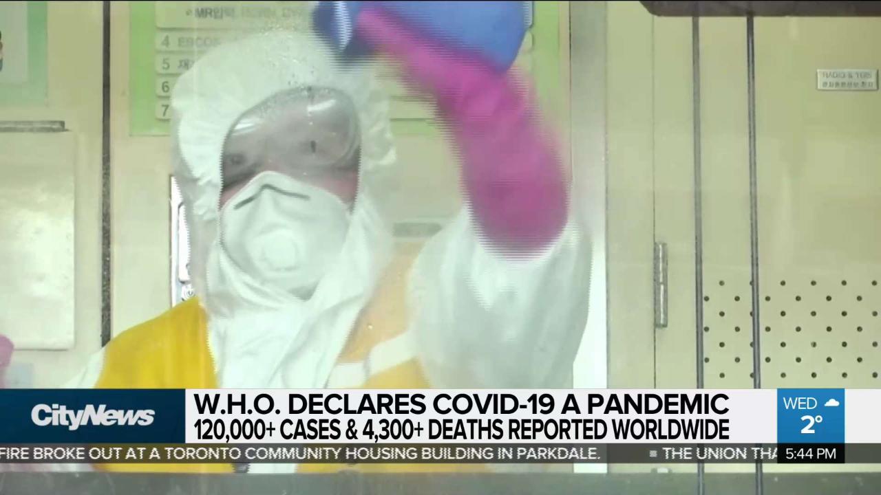 World Health Organization declares COVID-19 a pandemic