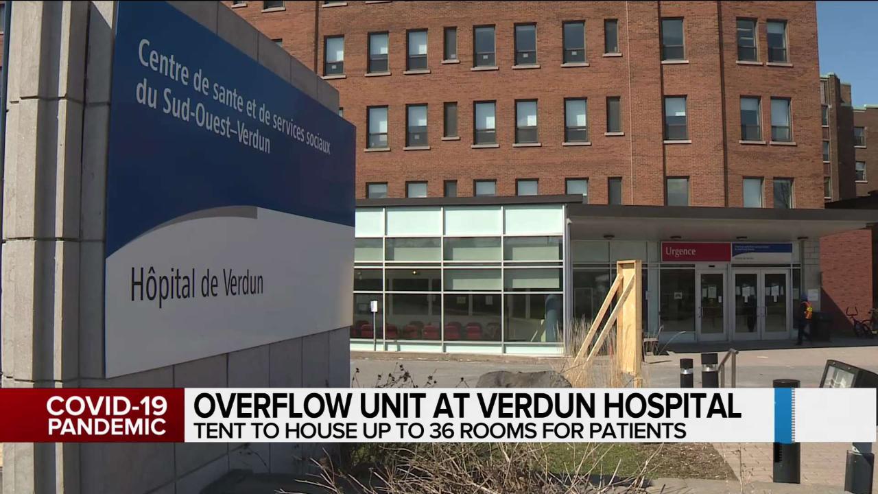 Overflow unit at Verdun hospital