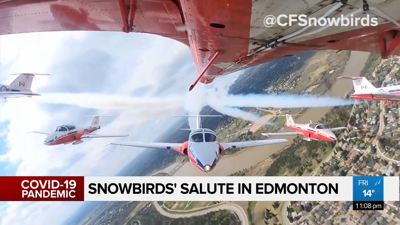 Snowbirds fly over Edmonton - Video - CityNews Edmonton