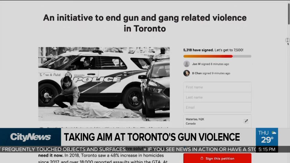 Petition taking aim at Toronto’s gun violence