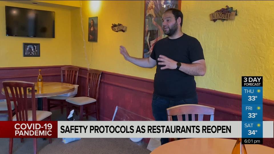 Safety protocols as restaurants reopen